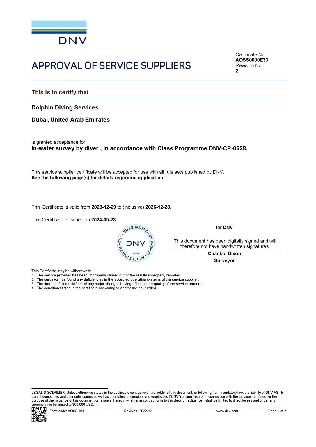 Home - Dolphin Diving Services